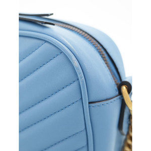 Gucci | Bags | Gucci Gg Marmont Quilted Small Shoulder Bag Light Blue ...